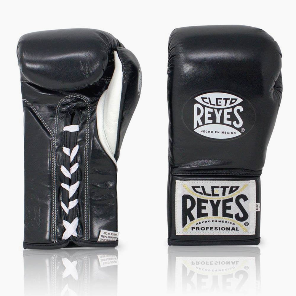 Guantes de boxeo Cleto Reyes Safetec CB4 Negro con cordones ...