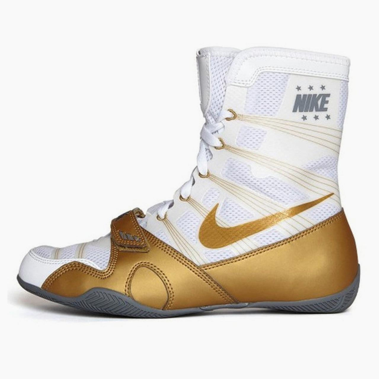 Botas de boxeo Nike Hyperko Blanco-Oro - CombatArena.es – Combat Arena